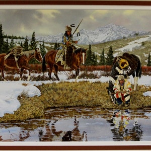 Western : Ron Stewart Western Artist, Water Color, "water Hides Many ...