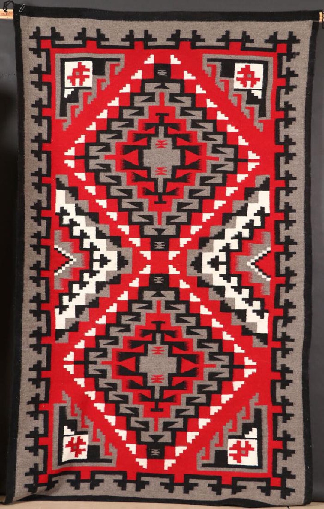 Native American Hand Made Vintage Navajo Ganado Wool Textile - Etsy