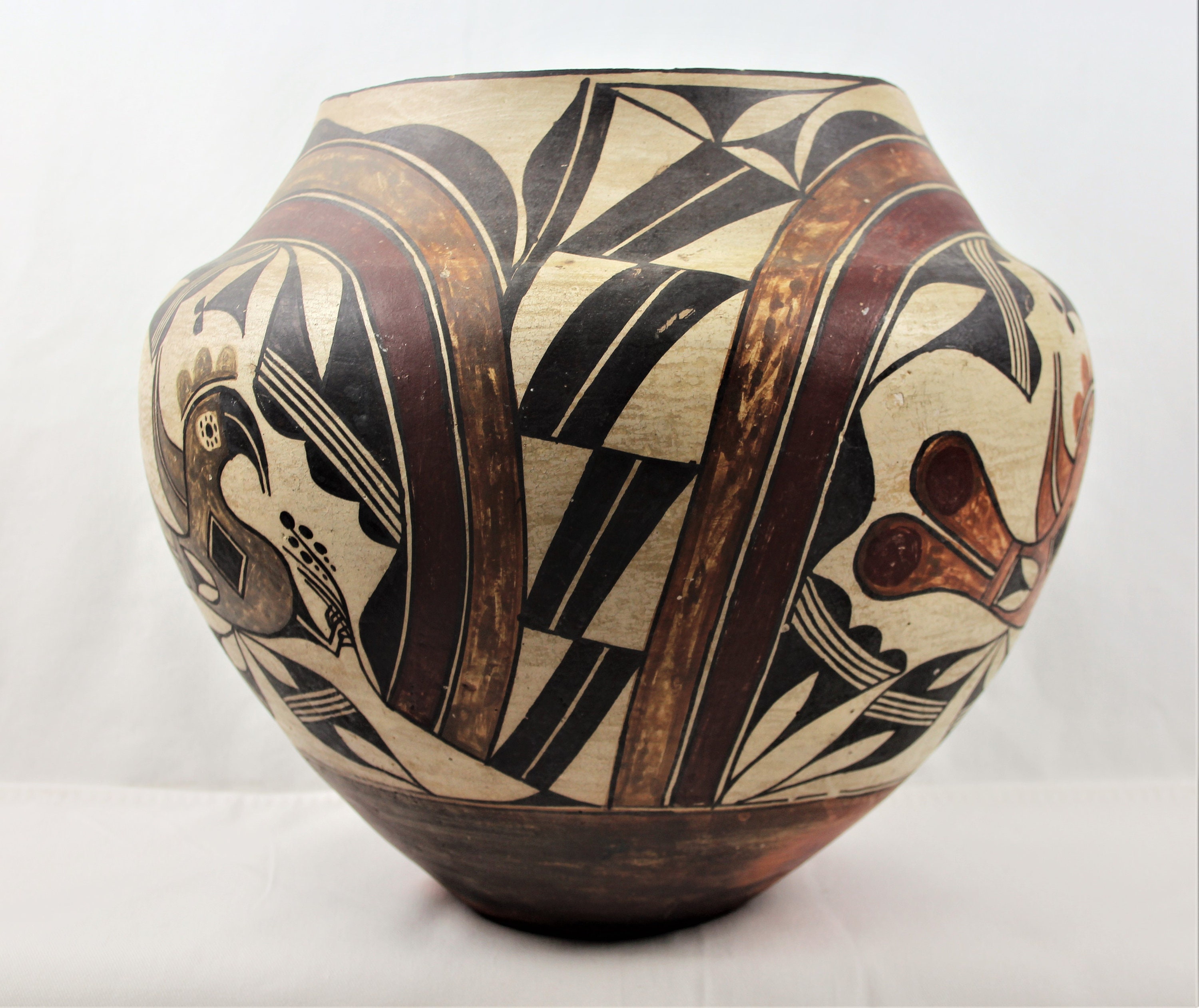 Acoma Pottery : Fantastic Historic Acoma Polychrome Olla #387 - Etsy