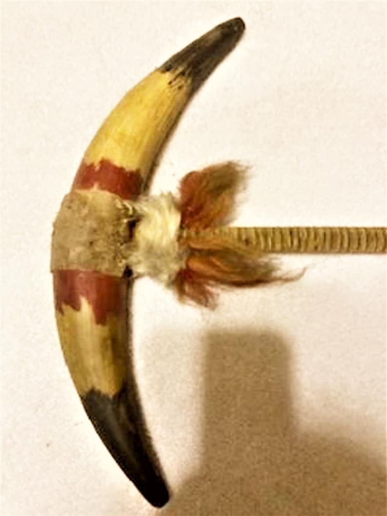 Native American, Vintage Sioux Buffalo Horn Dance Wand, Ca 1930's ...