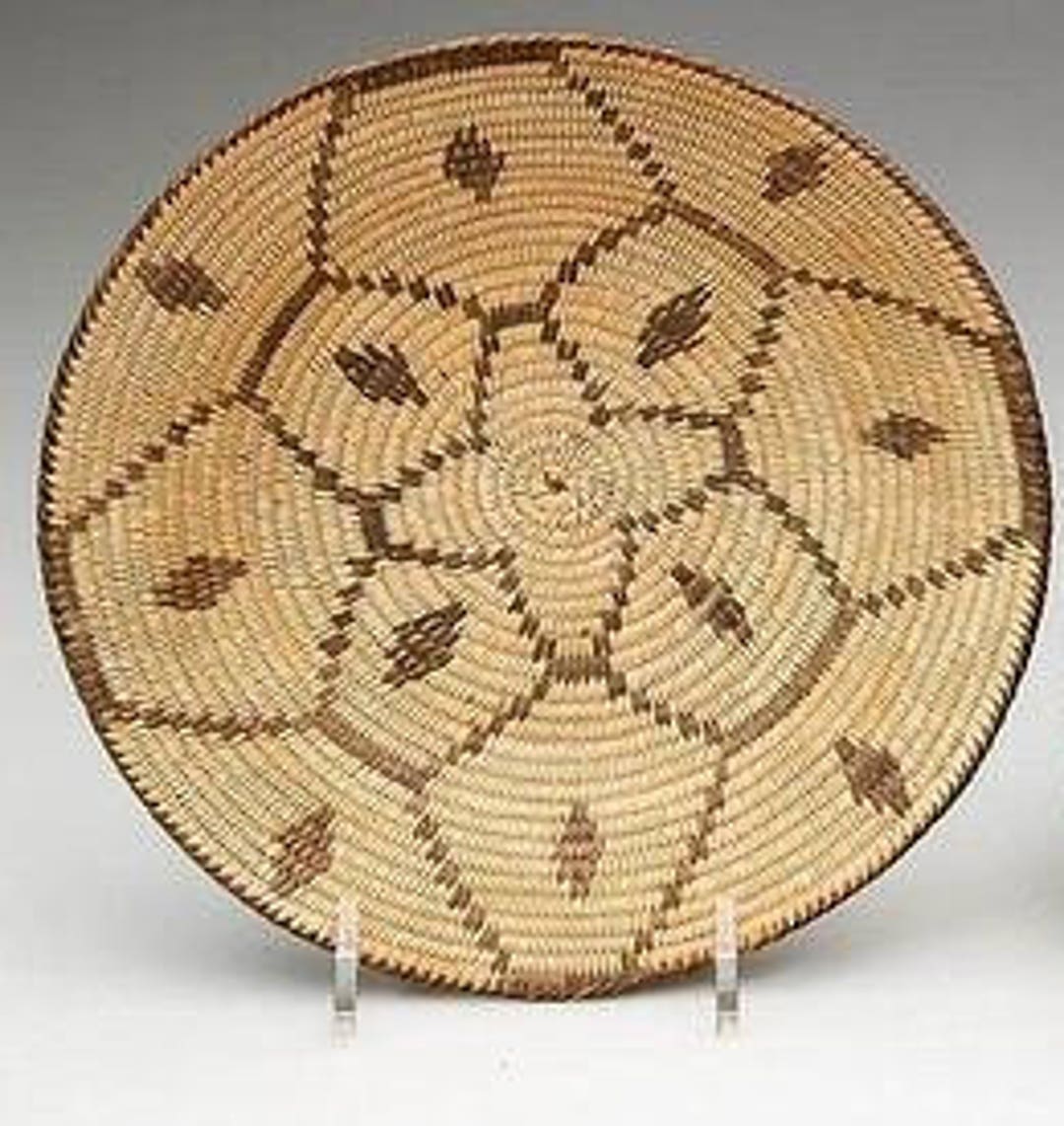 Coil Baskets : Native American Coil Basket, Panamint Tray 28b - Etsy