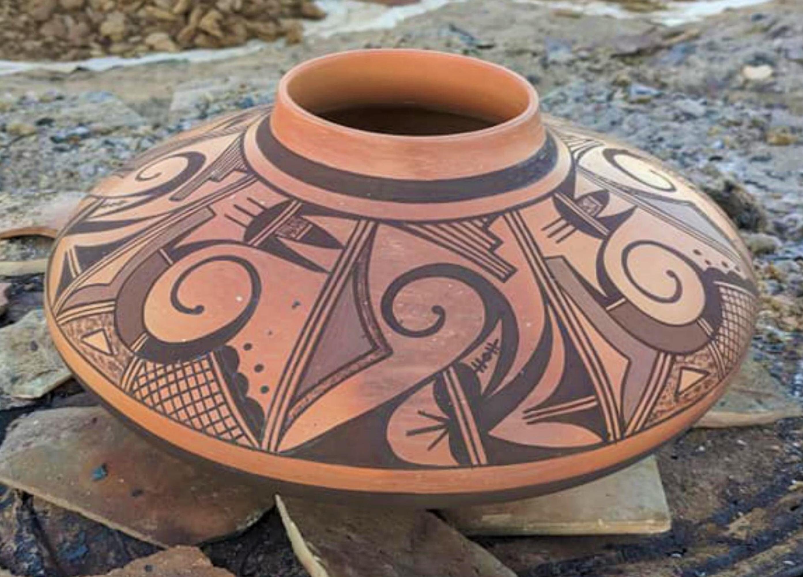Native American Extraordinary Large Traditional Hopi Poly Chrome ...
