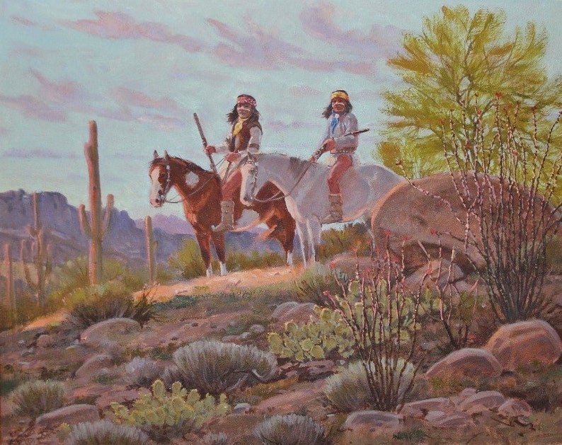 Indian Painting : Ron Stewart Painting, Western Artist, "arizona ...