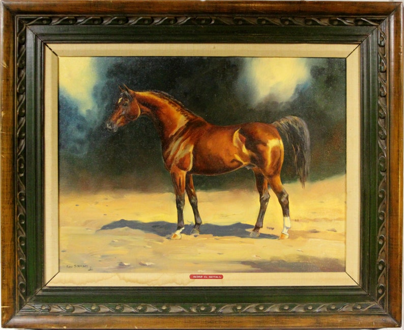 Western Artist Ron Stewart Oil Painting on Canvas, Masruf El Nattall ...