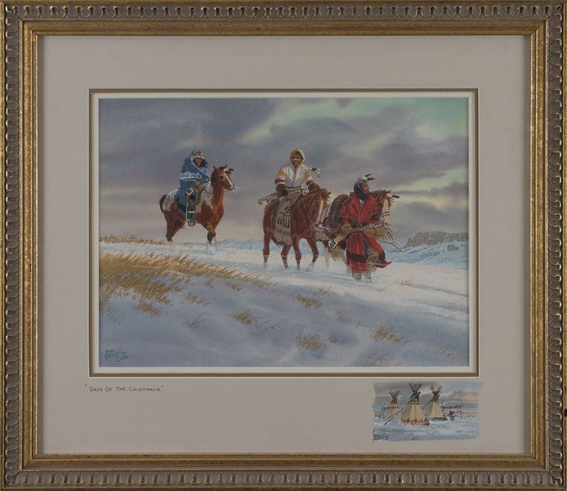 Western Artist: Ron Stewart, "the Days of the Cold Maker, Water Color ...