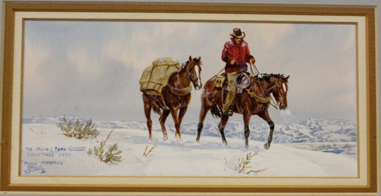 Western Artist: Ron Stewart, Water Color Painting, packing Memories, CA ...