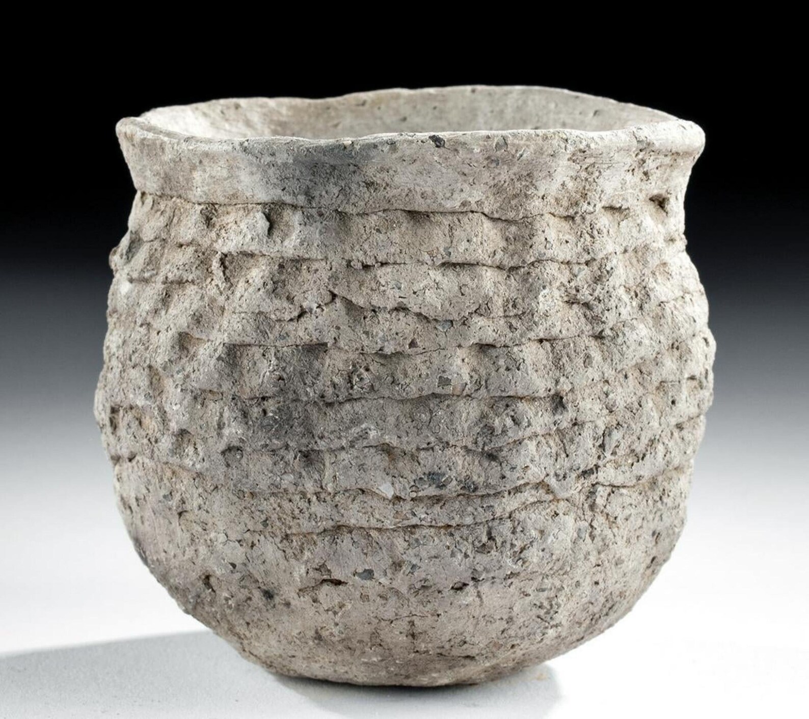 A Mogollon Corrugated Pottery Jar From the Mesa Verde Museum, Ca 1000 ...
