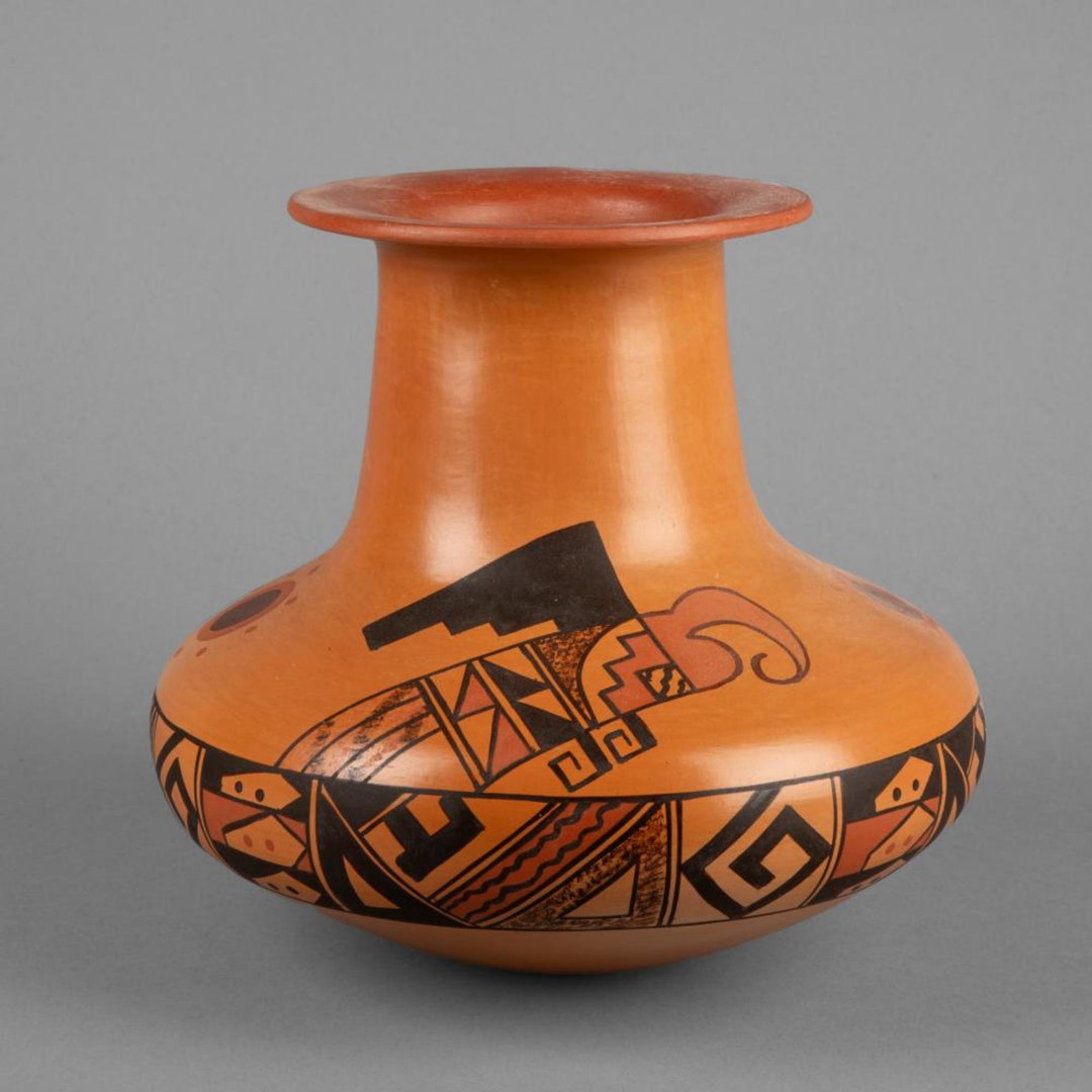 Native American Extraordinary Traditional Hopi Poly Chrome Pottery Jar ...