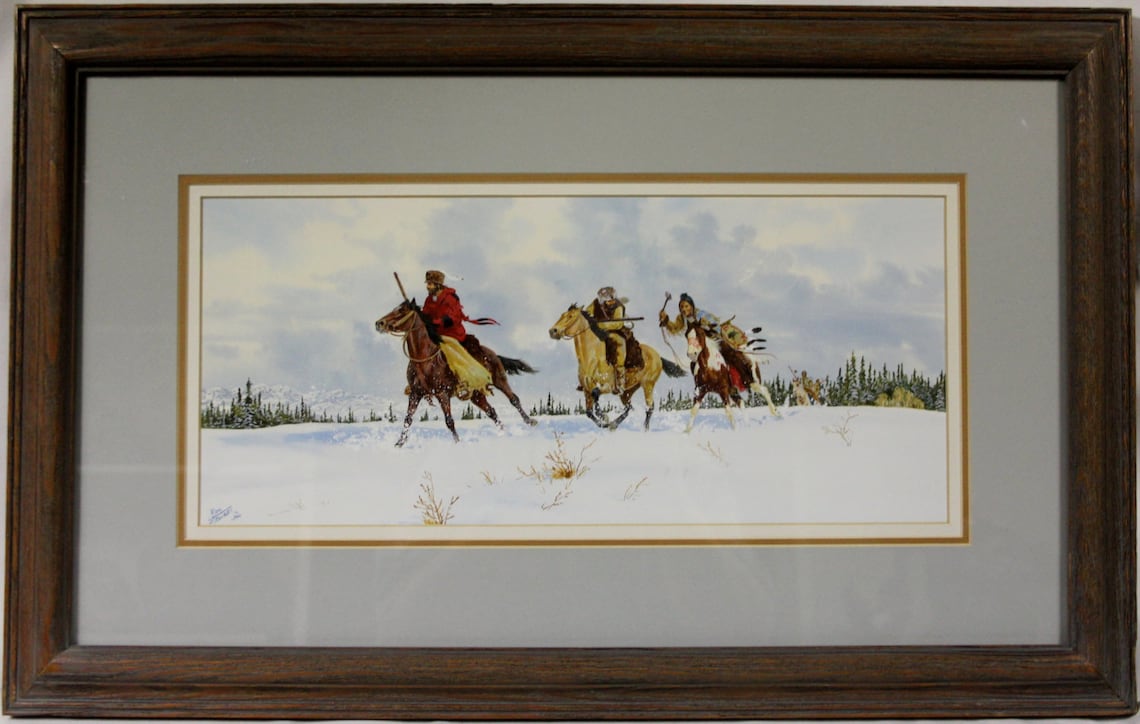 Western Art: Ron Stewart, Western Artist, Water Color Painting, winter ...