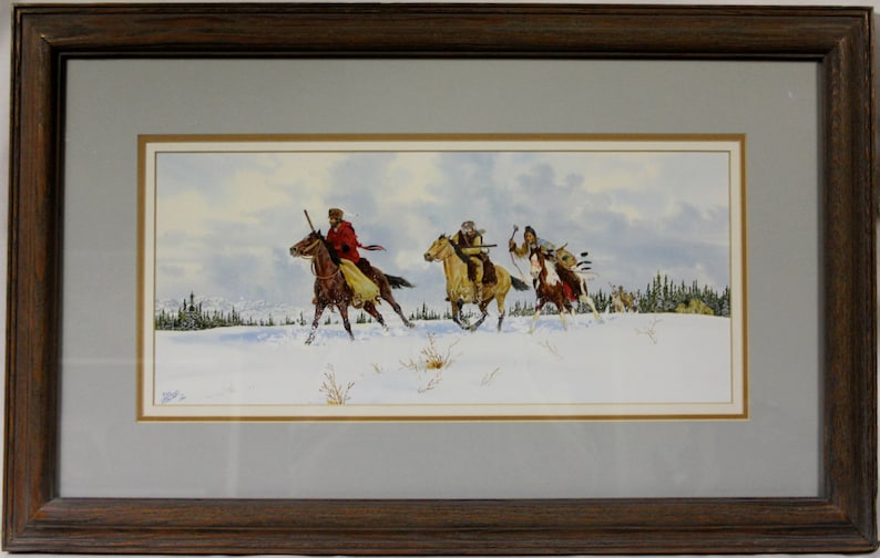Western Art: Ron Stewart, Western Artist, Water Color Painting, winter ...