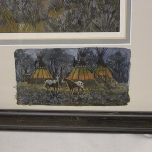 Native Art : Ron Stewart, “surprise Raid” Water Color, Western Artist ...