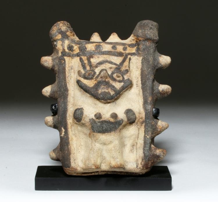 Pre Colombian Chancay Bichrome Rattle-human Form, Ca 1000 to 1470 CE ...