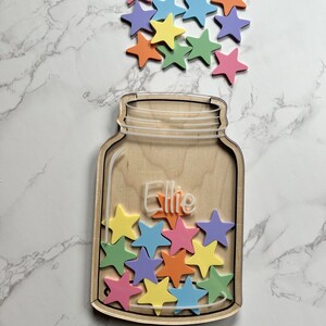 Personalized Reward Jar With Pastel Stars - Etsy