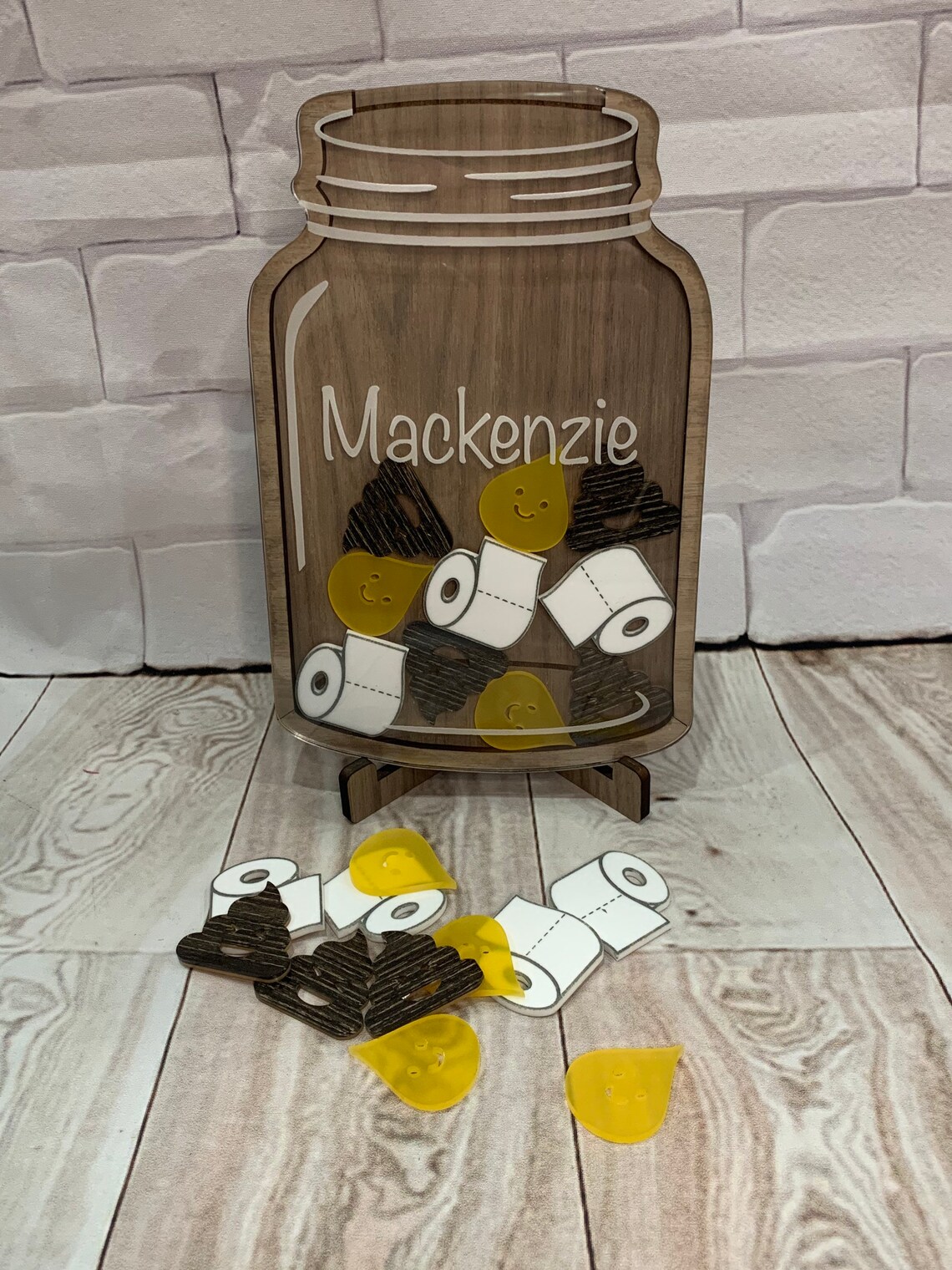 Personalized Potty Training Reward Jar: Wooden Mason Jar With Tokens - Etsy