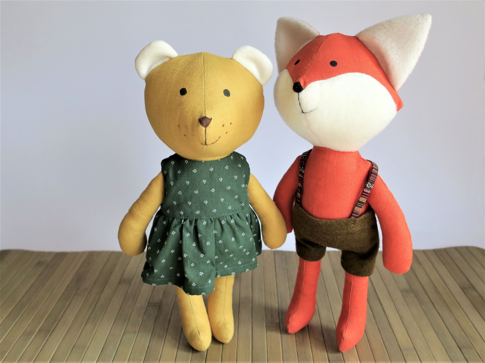 Teddy Bear Sewing Pattern Soft Toy in Linen Cotton DIY Gift for Baby ...