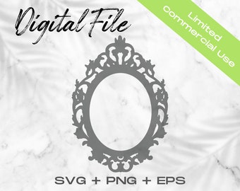 Ornate Rectangle Frame SVG, Wall Decor Clipart, Wall Decor Cut File ...