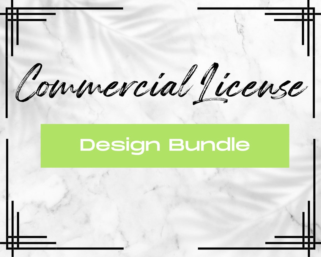 Commercial License - Design Bundle - Etsy