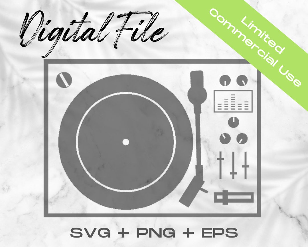 Turntable SVG, Record Player Svg, DJ Cut File, Turntable Cricut File ...