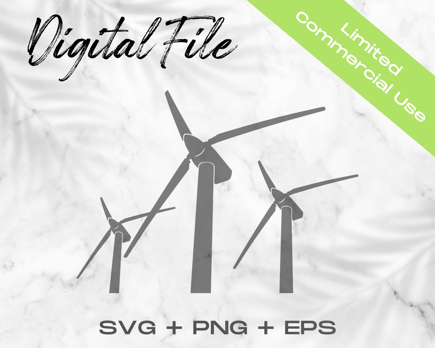 Wind Turbines SVG, Wind Power Clipart, Wind Turbine Cut File, Wind ...