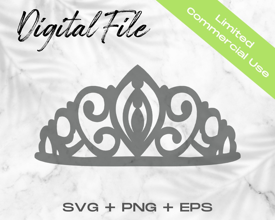 Tiara SVG, Tiara Laser Cut File, Crown Clipart, Tiara Silhouette Cut ...