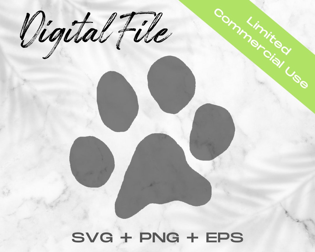 Pawprint SVG, Paw SVG, Cat Clipart, Dog Cut File, Cat Cricut File ...