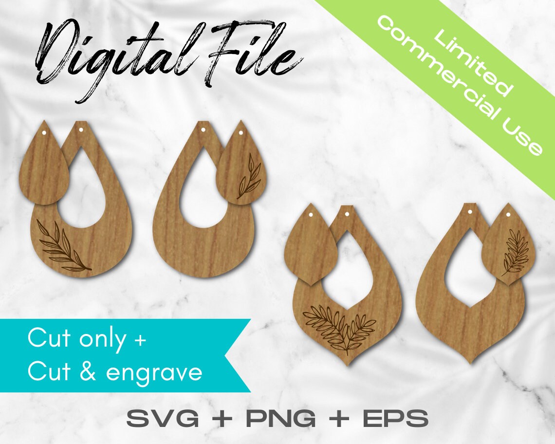 Modern Boho Earrings Svg, Laser Cut Earring File, Glowforge Earring ...