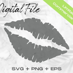 Lips SVG, Lips Clipart, Lips Silhouette Cut File, Lips Cricut File ...