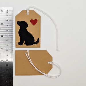 Black Dog Gift Tag, Kraft Paper Tag, Gift for Dog Lover, Journaling Tag ...