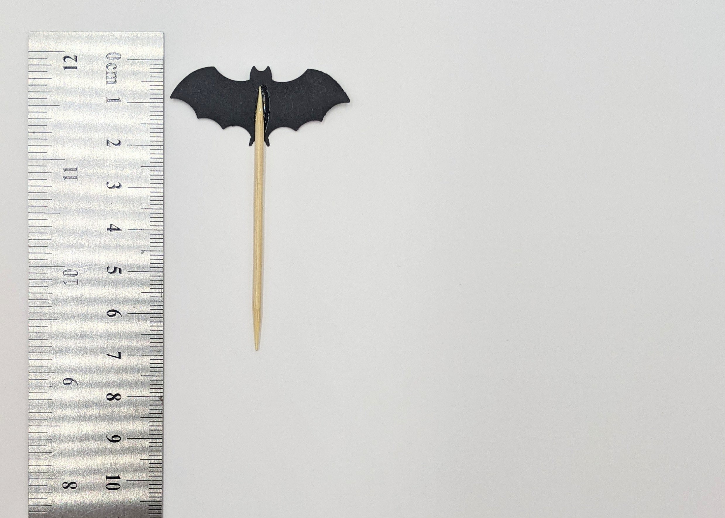 Bat Pick, Bat Cupcake Topper, Black Decoration, Halloween Party ...