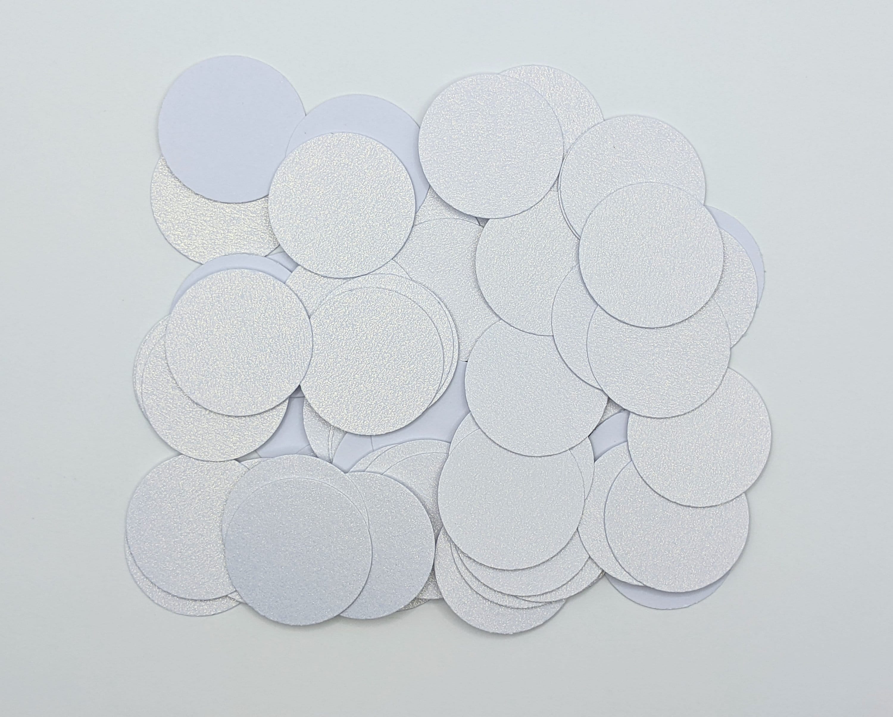 White Circle Confetti, Wedding Table Scatter, Holiday Confetti, Winter ...