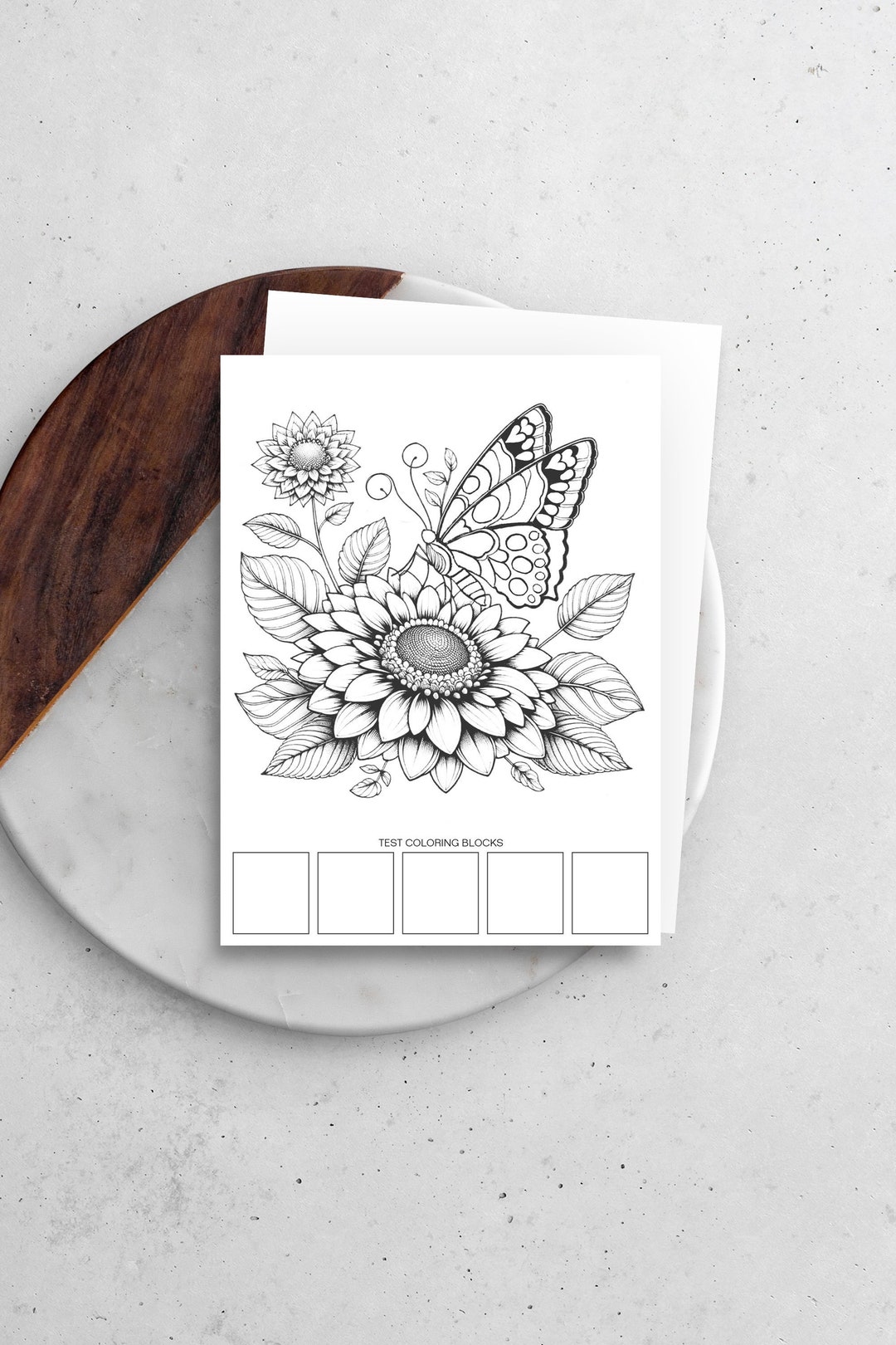 Butterfly Coloring Cards: Artistic Craft With Color Swatch Section - Etsy