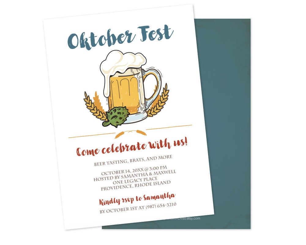 German Birthday Beer Party Oktoberfest Invitation Instant Download DIY ...