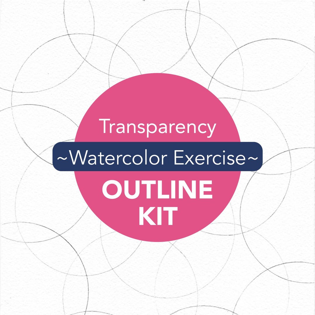Transparency Watercolor Practice Worksheet Circles Outlines ...