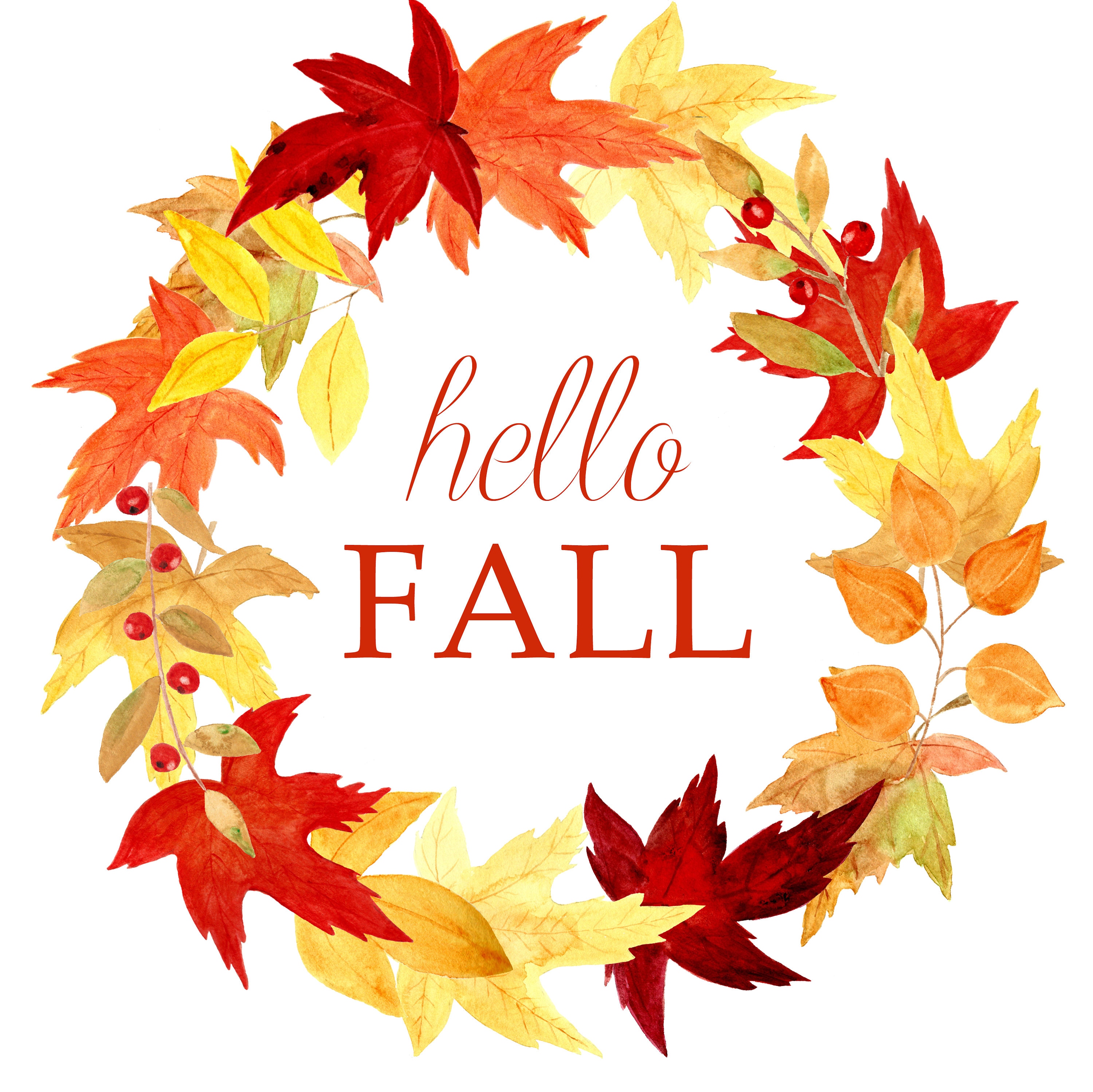 Fall Leaves Clipart Watercolor Autumn Leaves Clipart Fall - Etsy