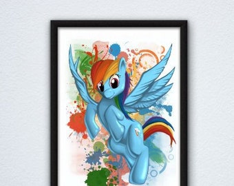 Rainbow Dash My Little Pony Friendship is Magic Art Print Poster - Etsy