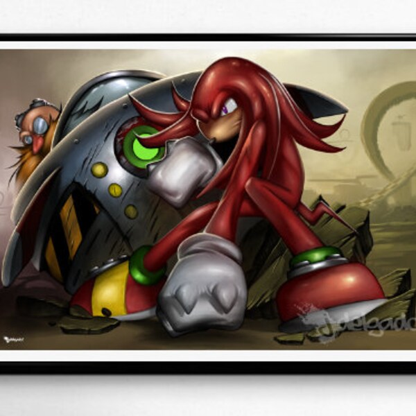 Knuckles Sonic Drawing - Etsy