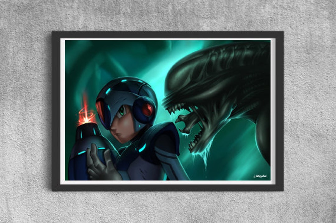 Mega Man VS Alien - Etsy