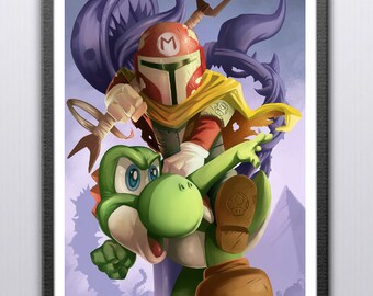 DIGITAL FILE the Mariolorian, Mandalorian Png File Only High Resolution ...