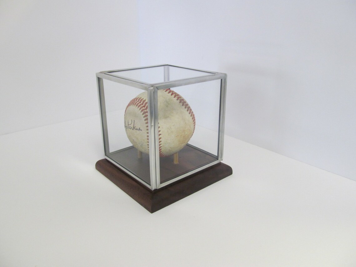 Walnut and Zinc Baseball Display Collector Baseball Home Run - Etsy