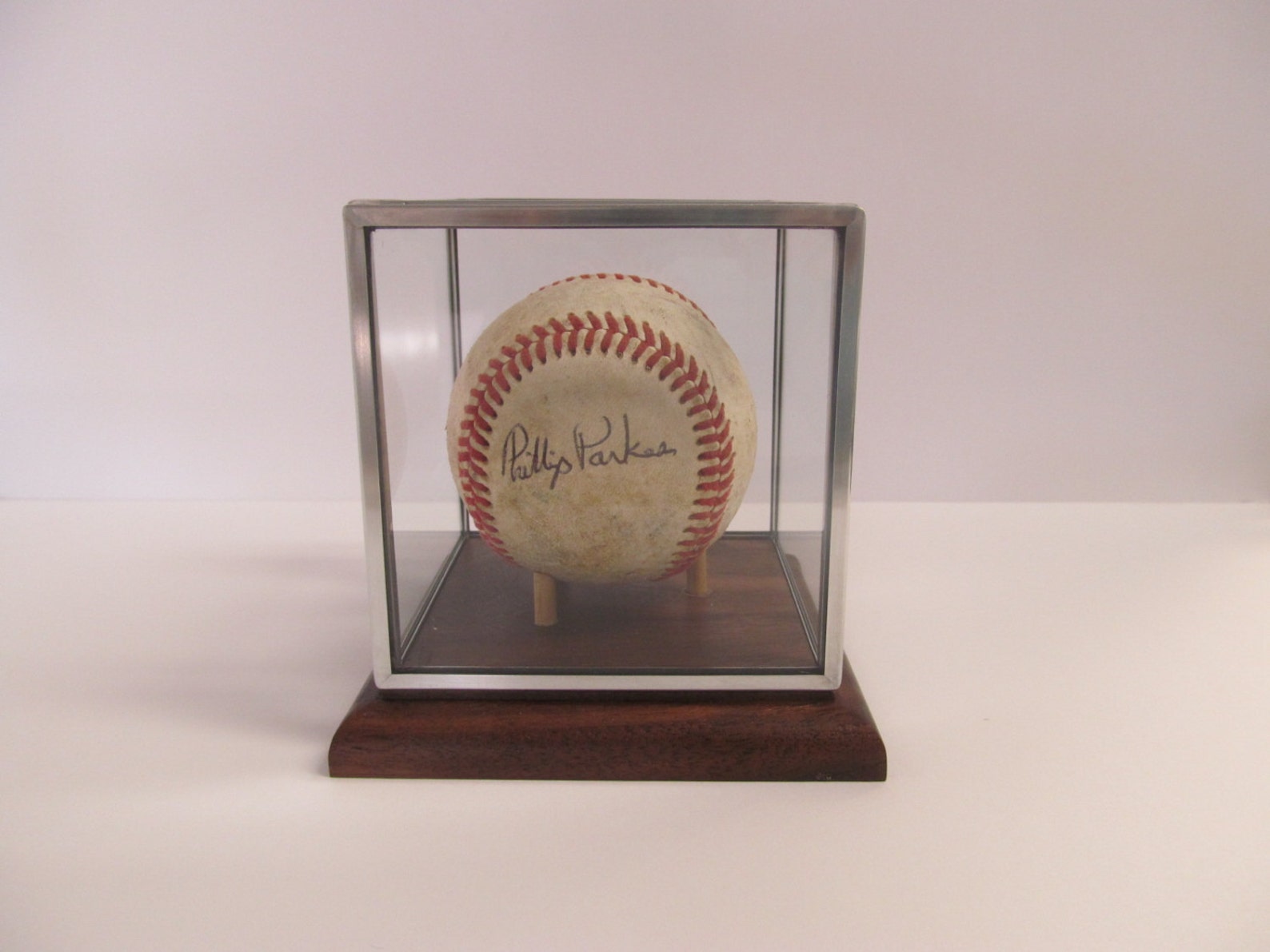 Walnut and Zinc Baseball Display Collector Baseball Home Run - Etsy
