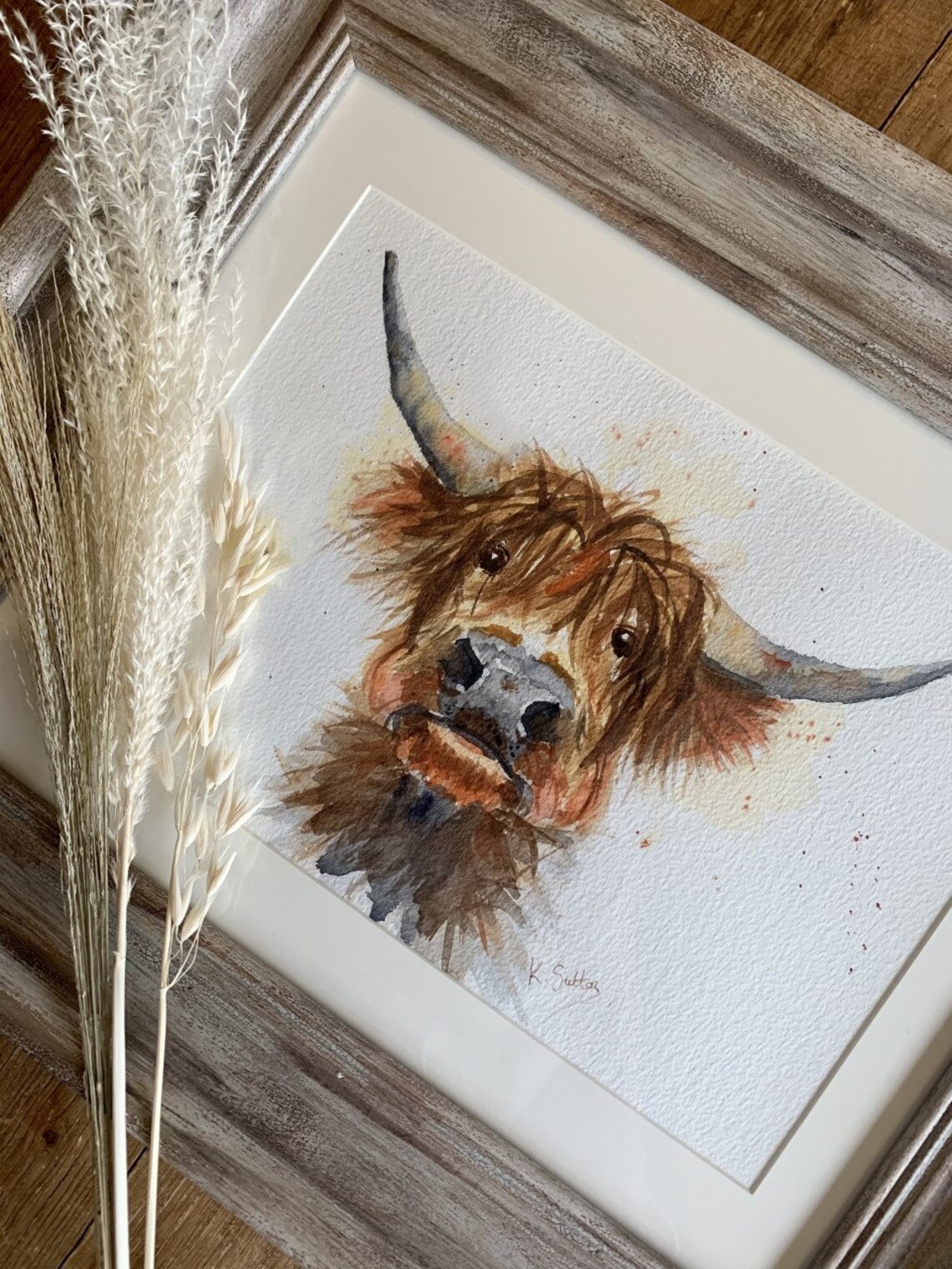Highland Cow Print Cow Print Cow Painting Original - Etsy UK