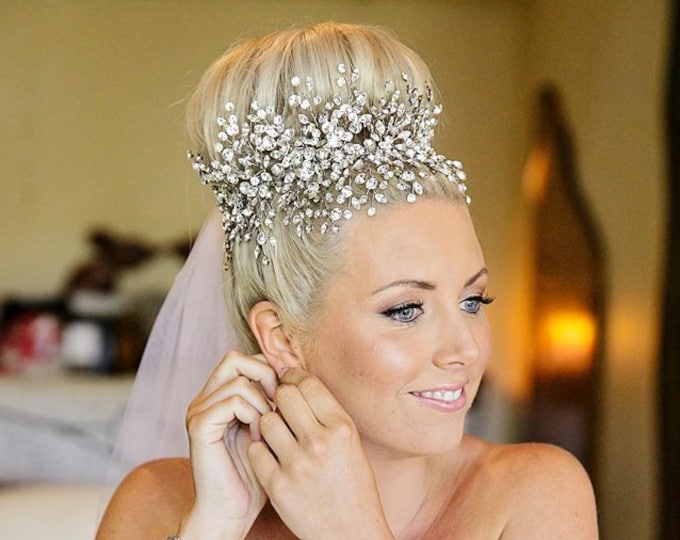 Bridal Vine Bridal Forehead Band Swarovski Crystal - Etsy