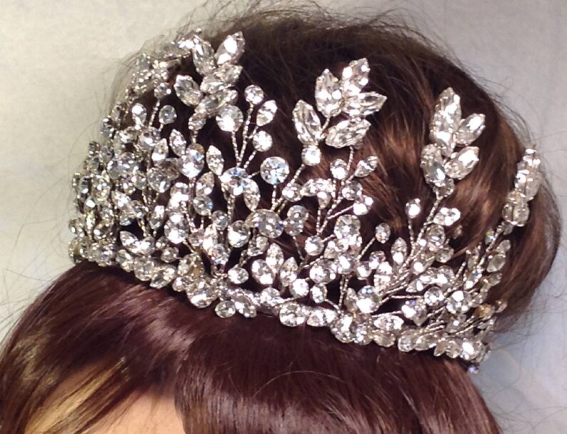 Bridal Vine Bridal Forehead Band Swarovski Rhinestone Etsy