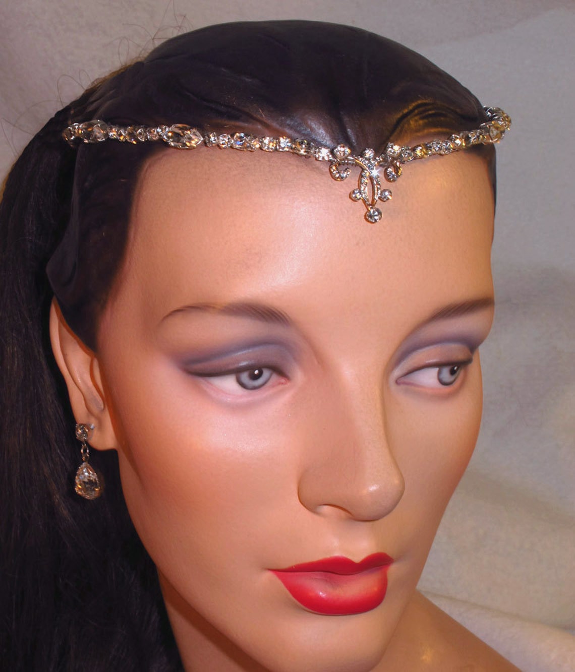 Bridal Forehead Band Bridal Headband Rhinestone Hair Etsy New Zealand