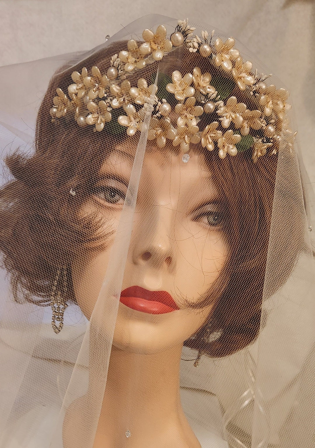 Vintage 1920s Wax Flower Wedding Tiara ~ Renovated ~ Beautiful Ivory ...