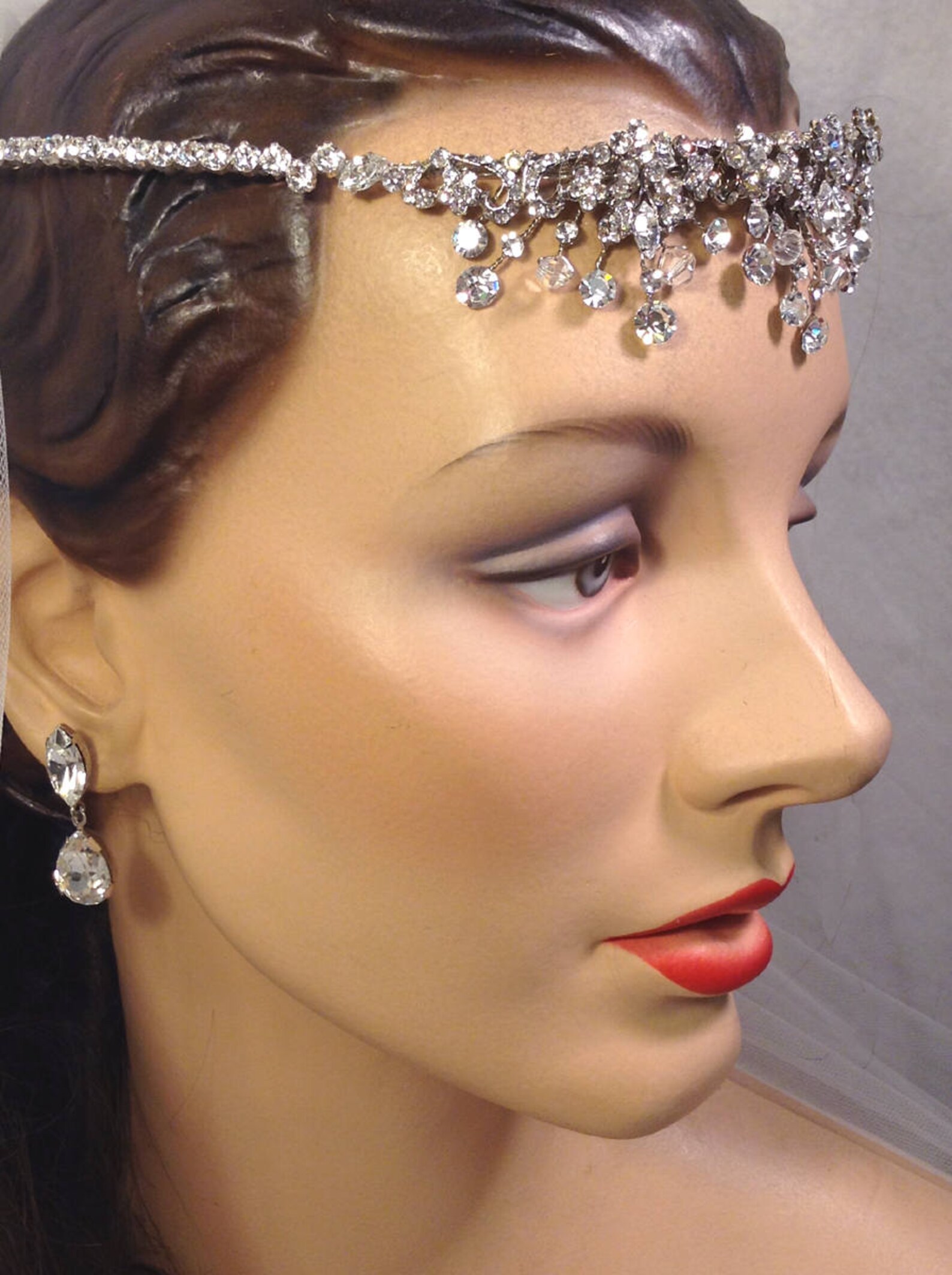 Bridal Forehead Band Bridal Tiara Swarovski Crystal - Etsy