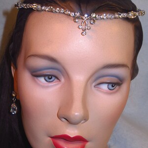 Rose Gold ~ Gold ~ Bridal Forehead Band ~ Bridal Headband ~ Rhinestone ...