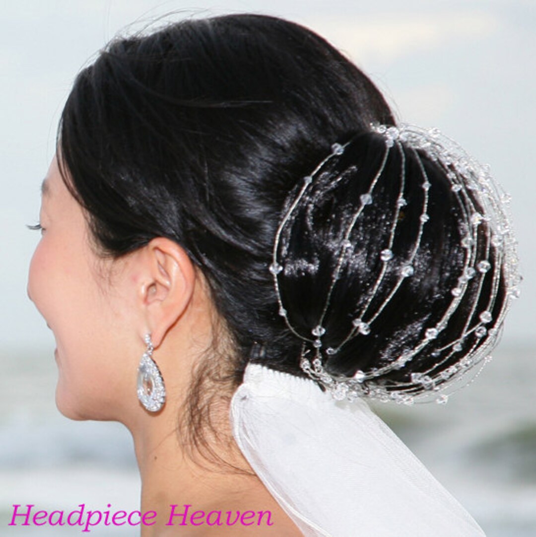 Bridal Bun Cover ~ Bridal Snood ~ Custom Bridal ~ Bridal Headpiece ...
