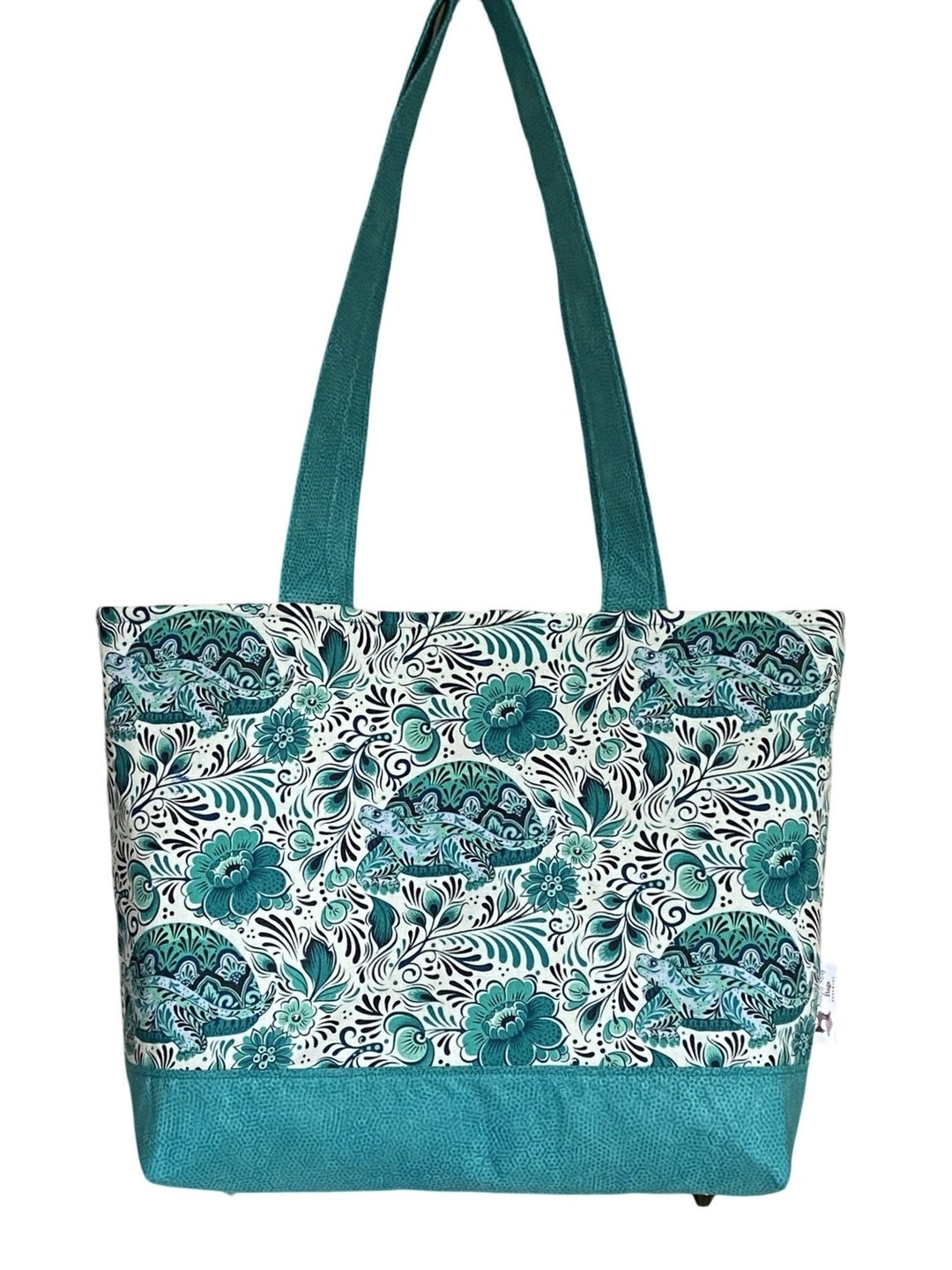 Tula Pink Beasties No Rush Turtle Purse in Bluebell Green - Etsy