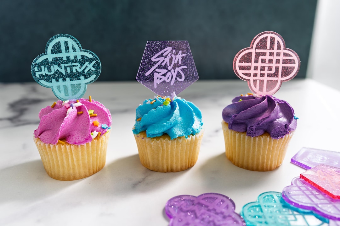 K-pop Aesthetic Cupcake Toppers – Glitter Jelly Acrylic Party ...